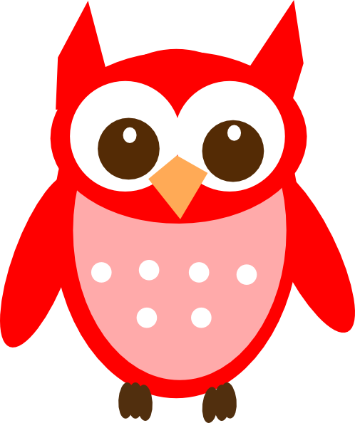 Red Owl Clip Art - Owl Clipart Red - (498x594) Png Clipart Download