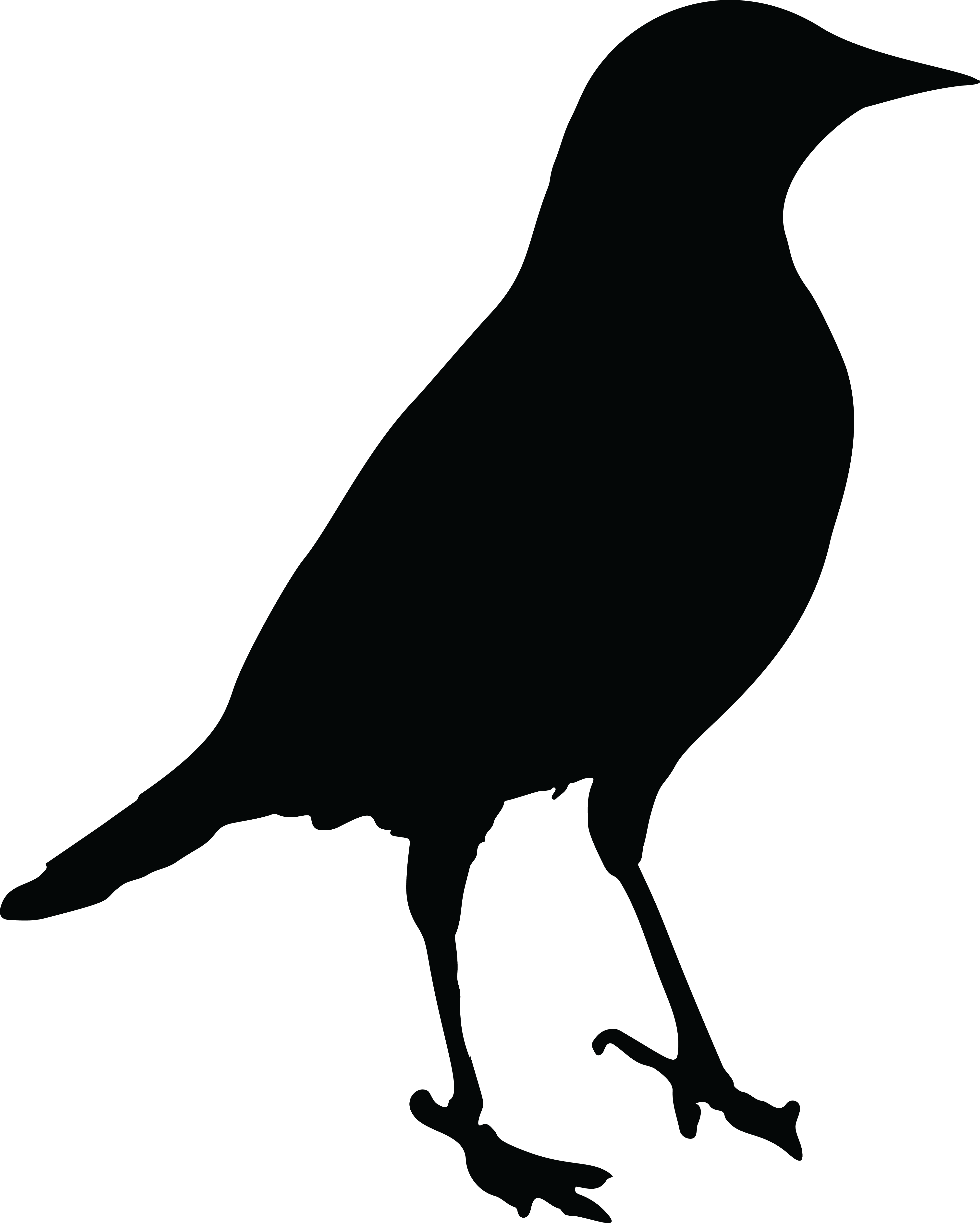 Free Clipart Of A Black Silhouetted Bird - Clip Art Black Bird ...