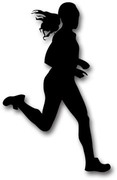 Girl Running Shadow Png - (800x699) Png Clipart Download