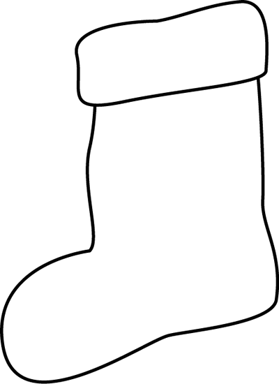 Black And White Stocking Clip Art Image Brilliant Christmas - White ...