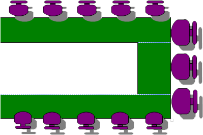 U Shape Table, Board Room - U Shape Table, Board Room - (439x285) Png ...