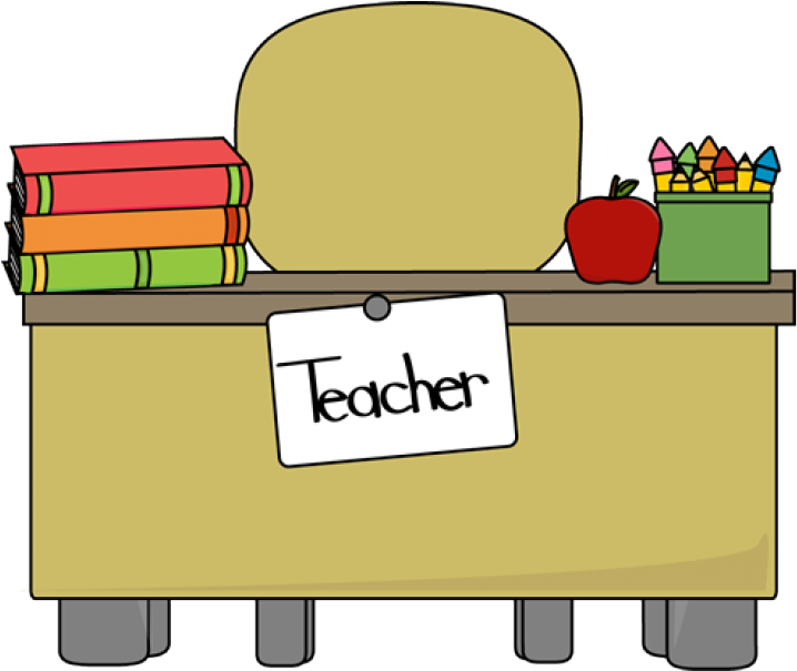 Classroom - Table - Clipart - Teacher Desk Clipart - Full Size PNG ...