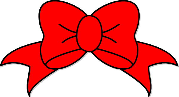 Small Clipart Red Bow - Clip Art Red Bow - (600x326) Png Clipart Download