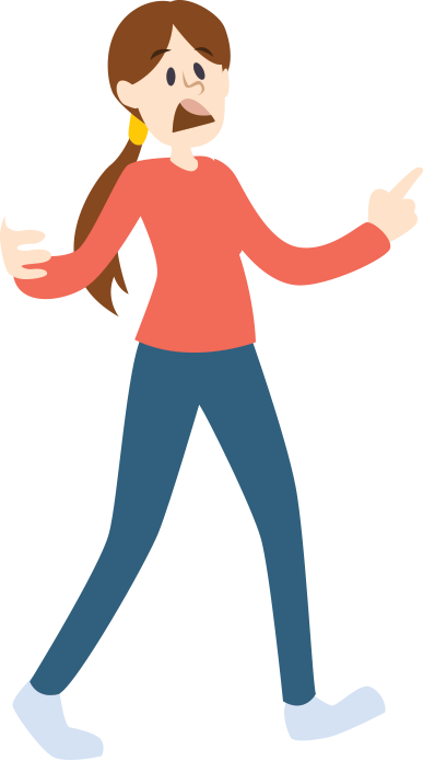 Angry Mom Png Cartoon - (387x695) Png Clipart Download