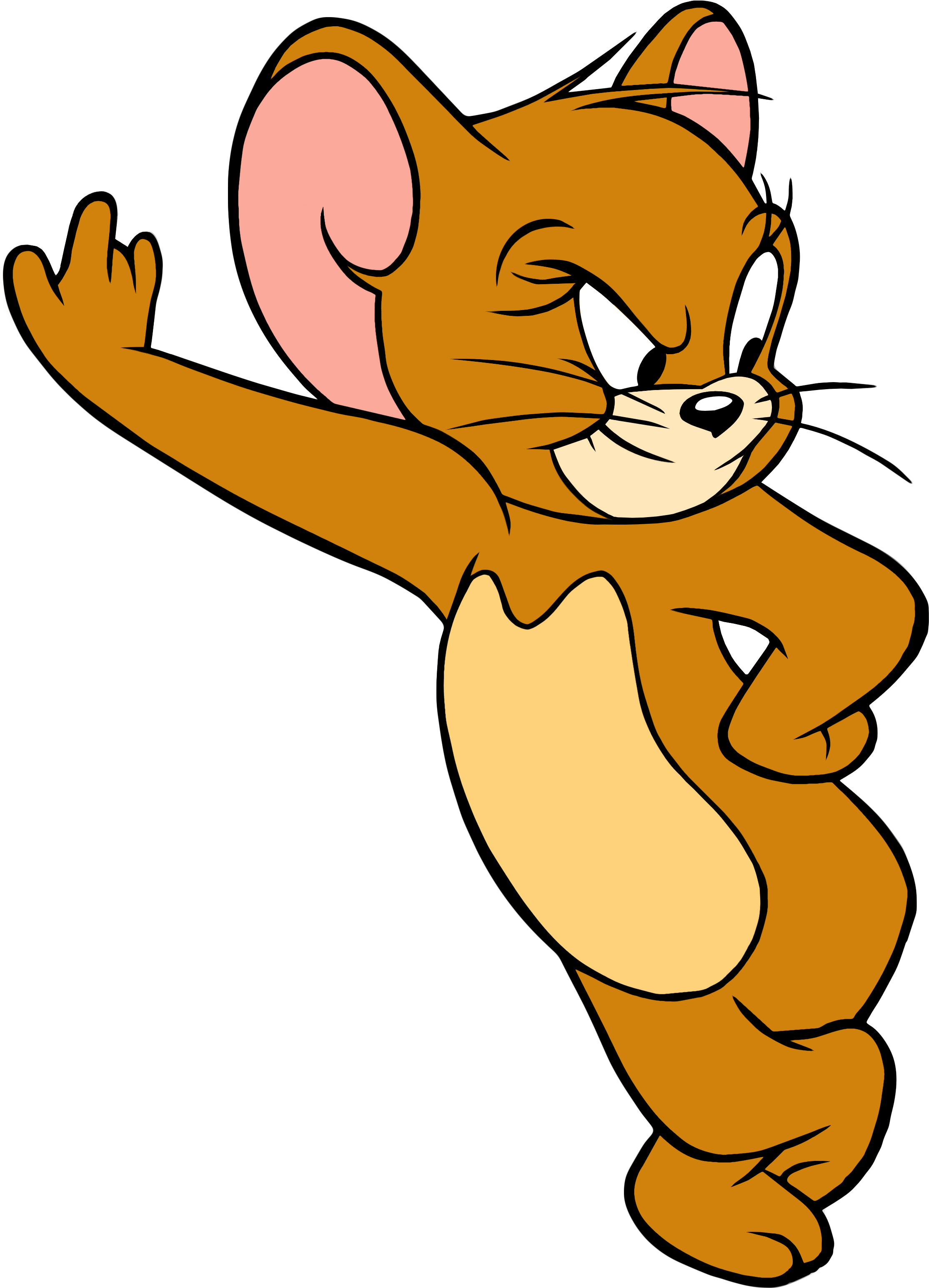 Angry Jerry Free Png Clip Art Image - Tom And Jerry Cartoon ...