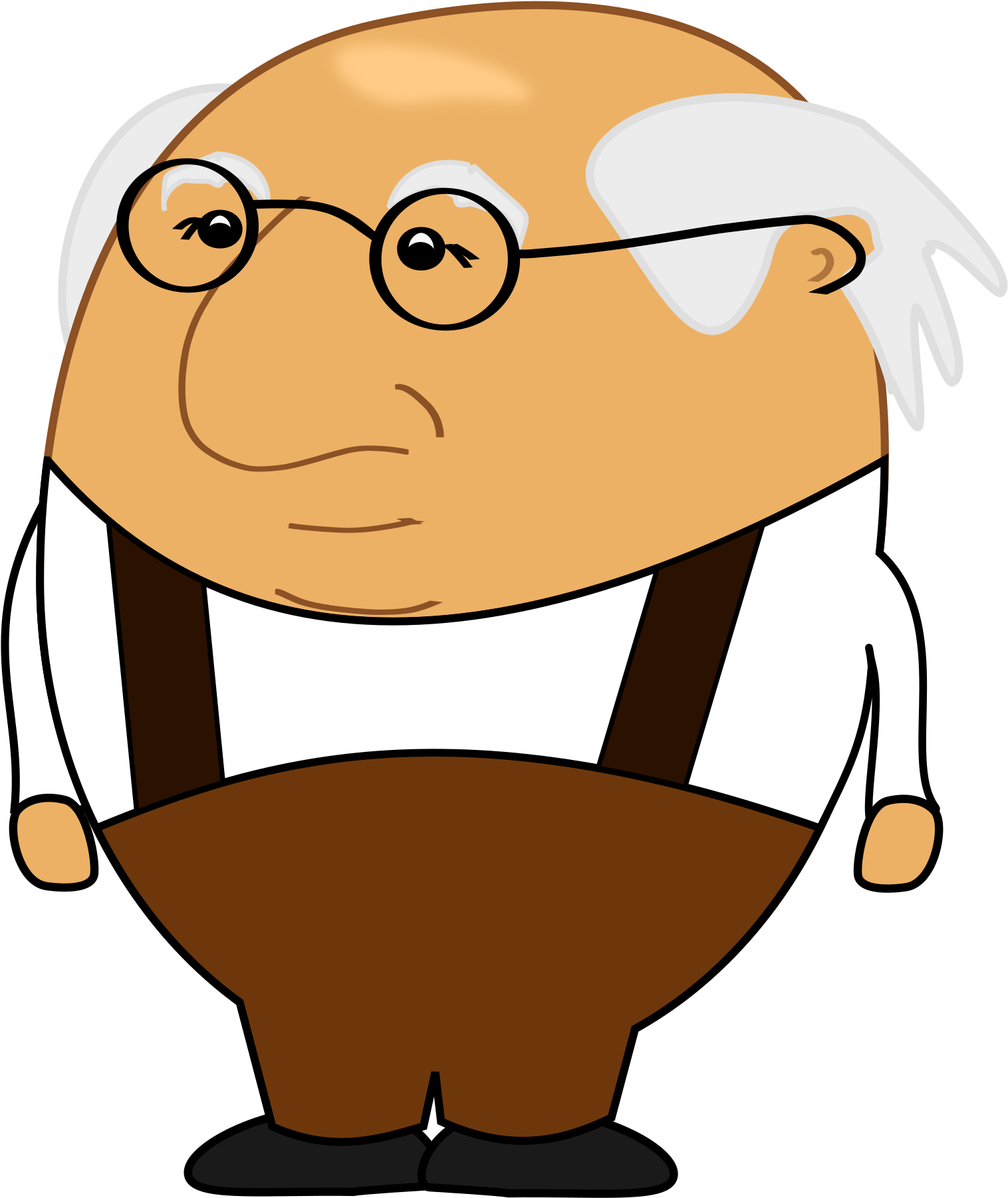 Clipart Of Old Man - Cartoon Old Man - (2400x2400) Png Clipart Download
