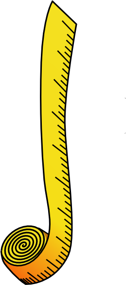 Ruler Clipart - Measuring Tape Clip Art - (258x594) Png Clipart Download