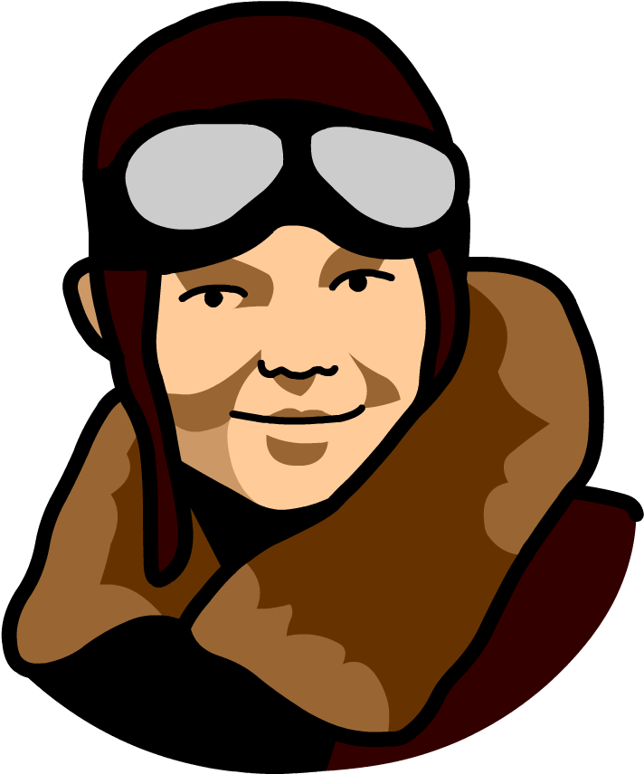 Flight Adventure&flight School - Amelia Earhart Cartoon Drawing ...