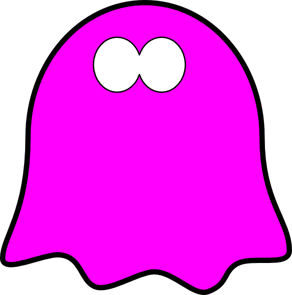 Pink Ghost - (594x599) Png Clipart Download
