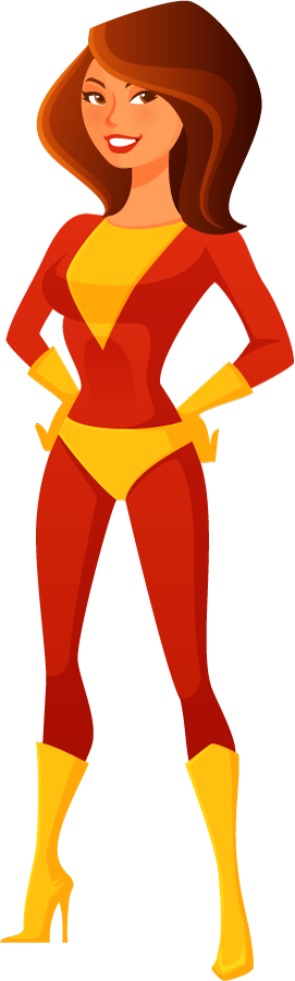 Girl Super Hero Clip Art - Female Superhero Clipart Transparent ...