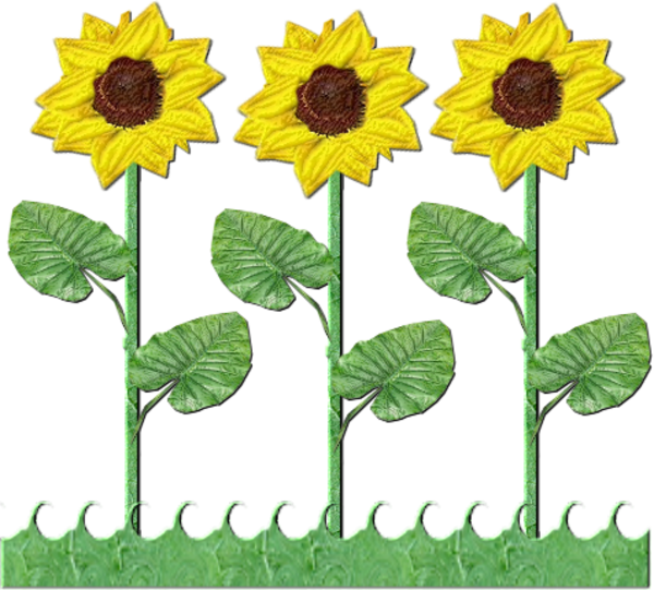 Flower Row Clipart - Cartoon Row Of Flowers - (600x541) Png Clipart ...