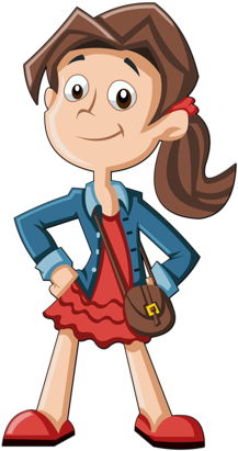 Dibujos Dede Chica - Cartoon Girl With Transparent Background ...