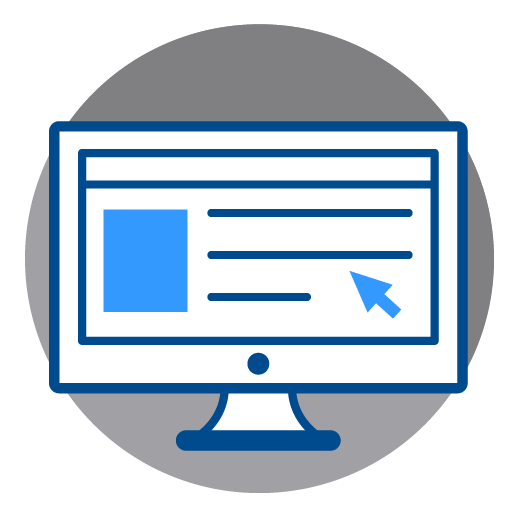 Icon Depicting Computer Screen With Mouse Pointer Navigating - Icon ...