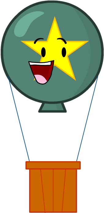 Hot Air Balloon - Bfdi Hot Air Balloon - (400x696) Png Clipart Download