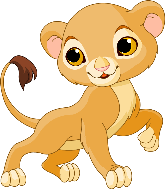 Lion Cub Cartoon - (800x800) Png Clipart Download
