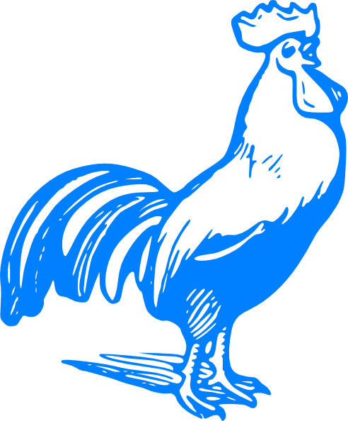 Blue Rooster - Blue Rooster Png - (492x594) Png Clipart Download