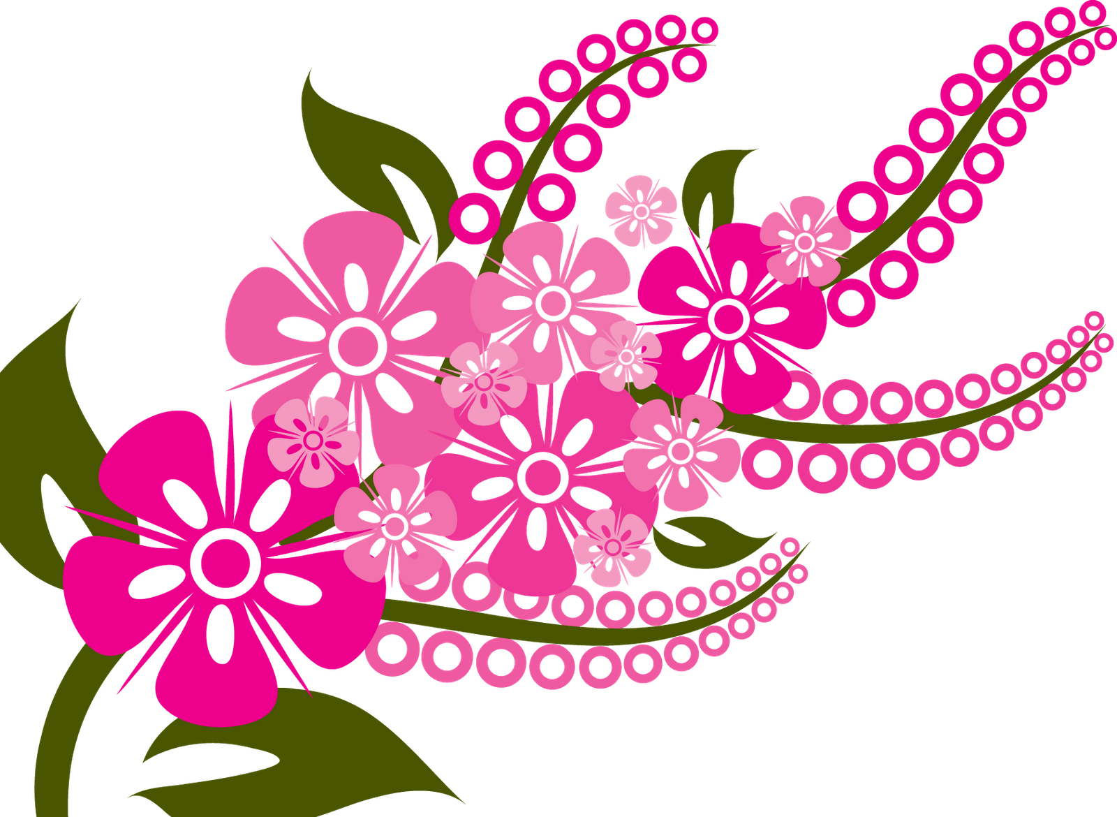 Flower Vectors Various - Flower Vector Png - (1600x1170) Png Clipart ...