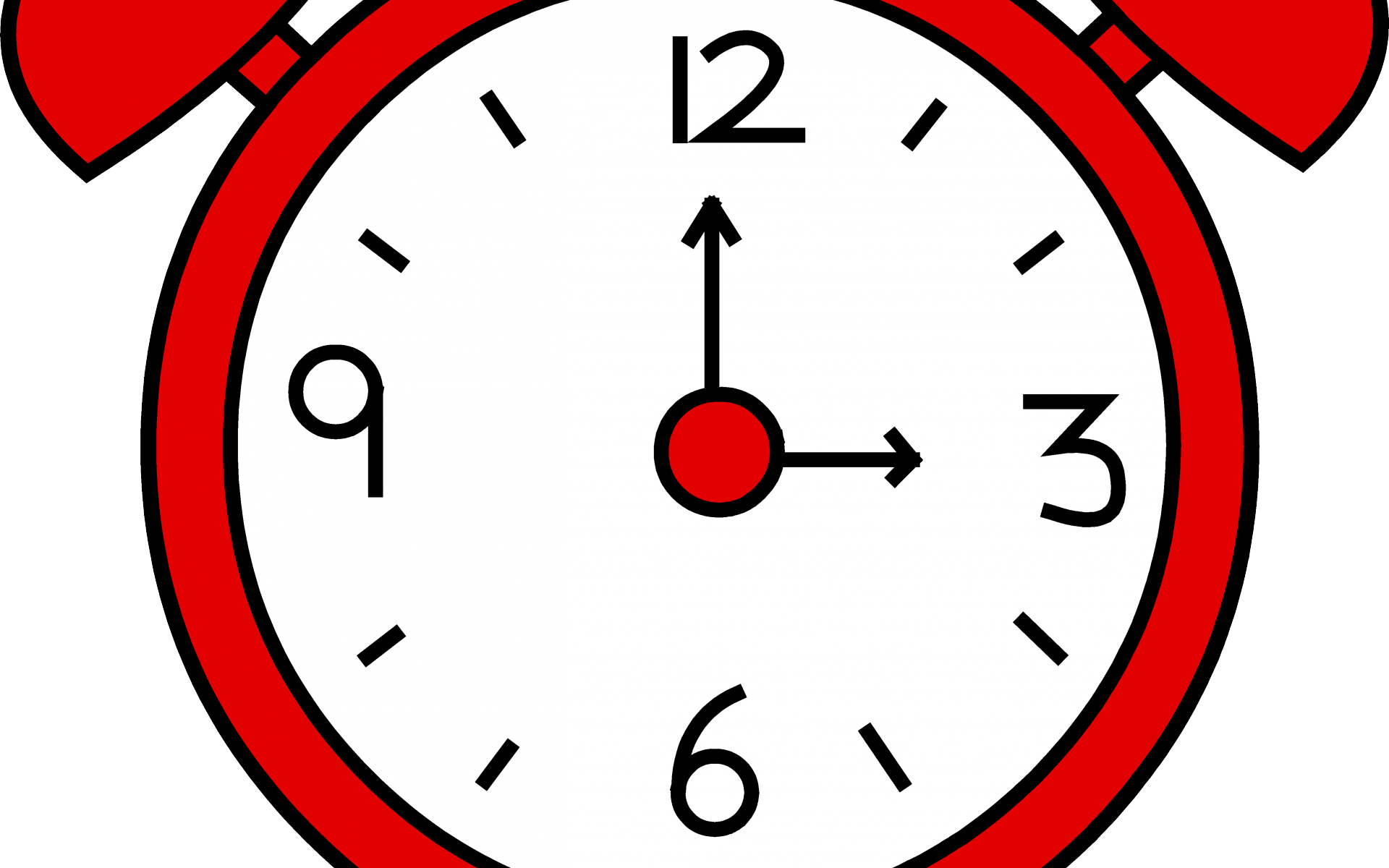 Cute Clip Art Clock - (1920x1200) Png Clipart Download