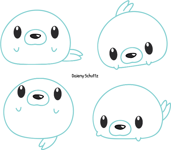 Cute Seal Drawing Download - Chibi Seal Transparent - (690x617) Png ...