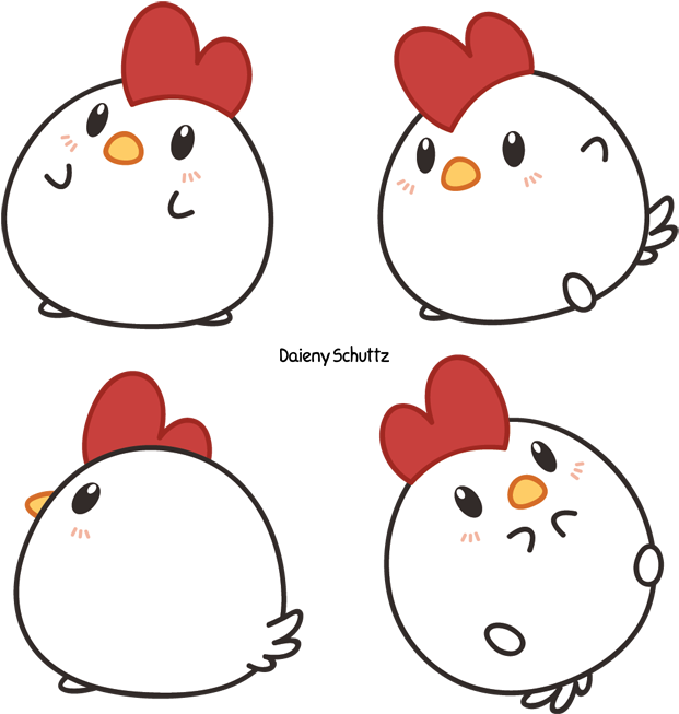 Chibi Chicken By Daieny On Deviantart - Chibi Chicken - (700x732) Png ...