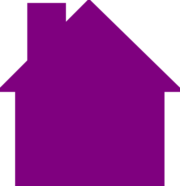 Huge House Cliparts - Purple House Outline - (582x600) Png Clipart Download