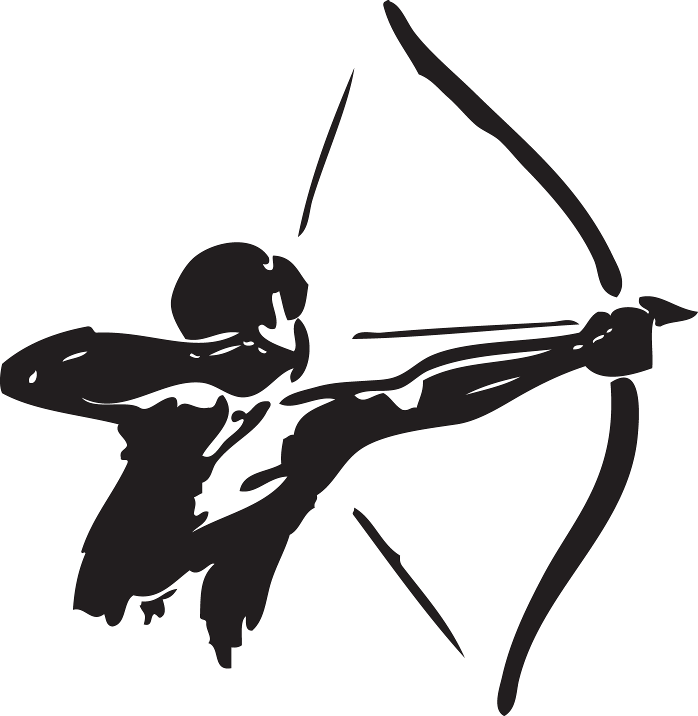 Archery Bow And Arrow Hunting Clip Art - Man Bow Arrow Vector - Full ...