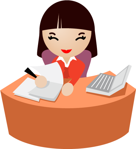 Office Cartoon Clipart - Clerk Clipart - (512x512) Png Clipart Download