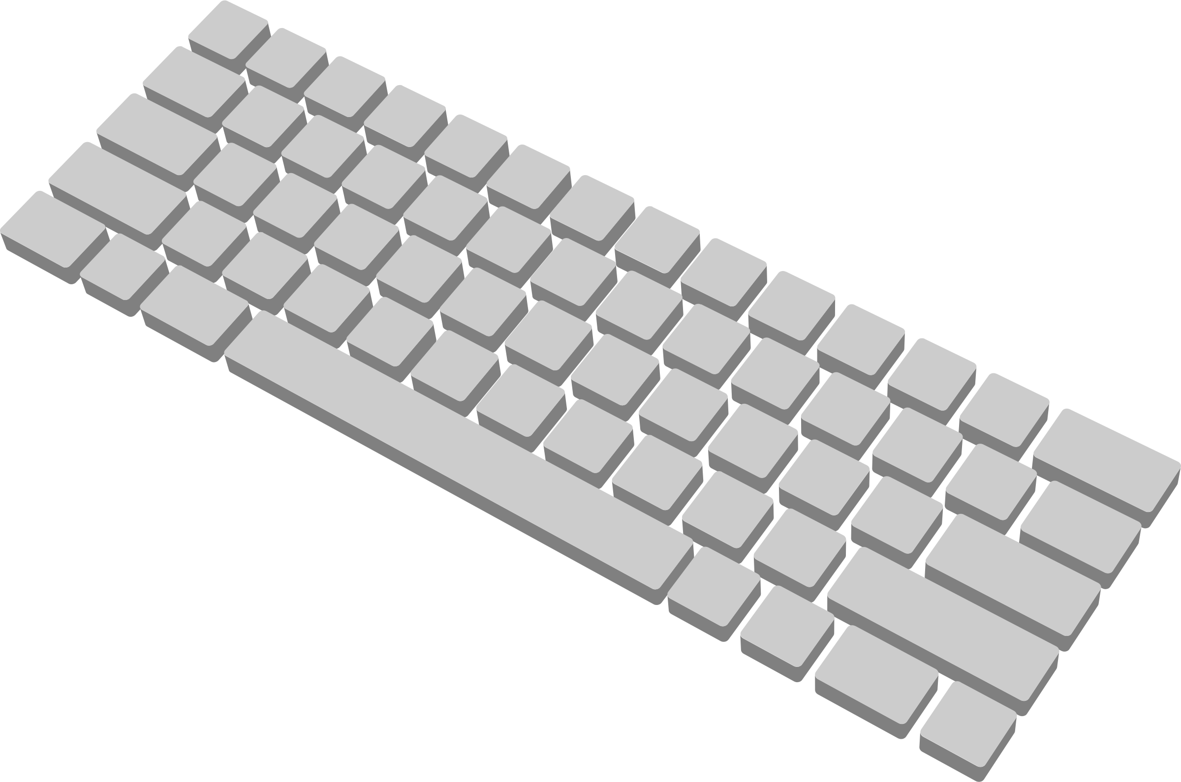 Clipart - Computer Keyboard Png - (2400x1590) Png Clipart Download