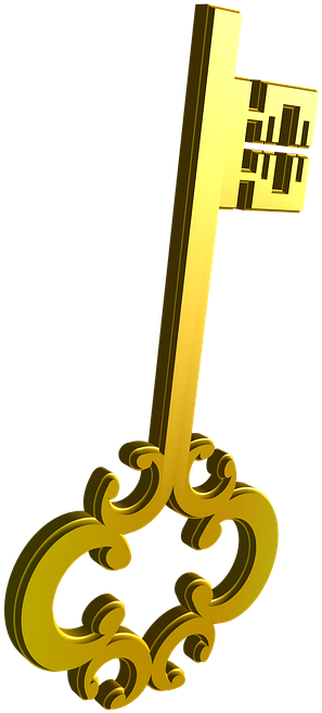 Golden Key Cliparts 26, Buy Clip Art - Template - (334x720) Png Clipart ...