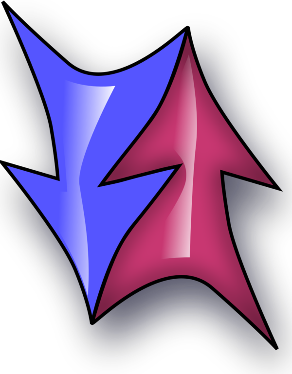 Double Arrow Vector Clip Art - Up And Down Arrows - (600x769) Png ...