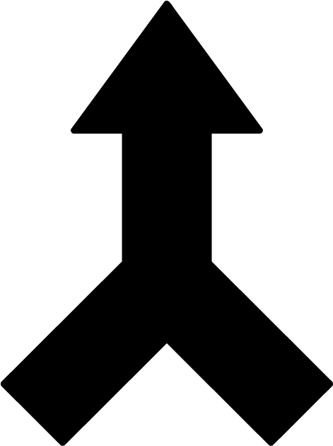 Green Arrow Pointing Down Clipart - Merge Arrow Icon Png - (1200x800) Png Clipart Download