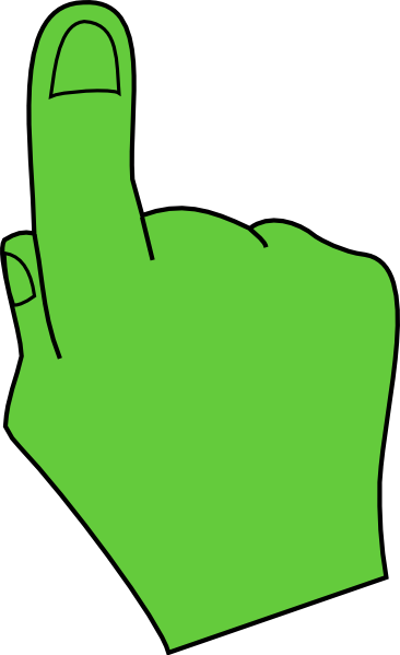Pointing Hand Green Clip Art At Clker - Green Hand Pointing Clipart ...