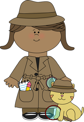 Little Girl Running Clipart For Kids - Detective Sam Clipart - (347x500 ...