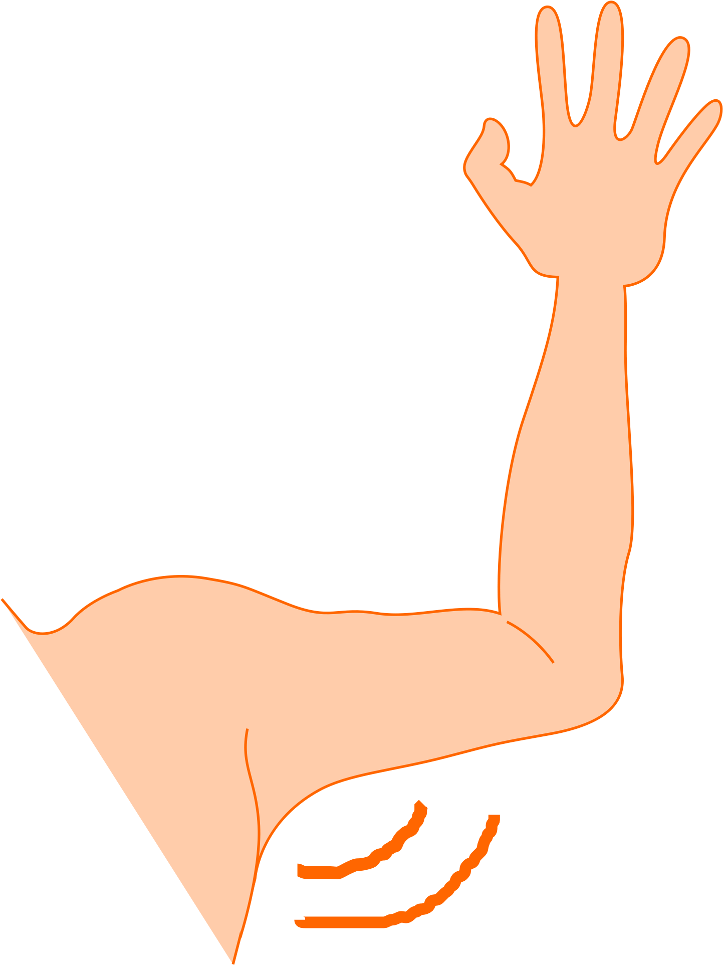 Hand Arm Clipart - Left Arm Clip Art - (2400x2027) Png Clipart Download