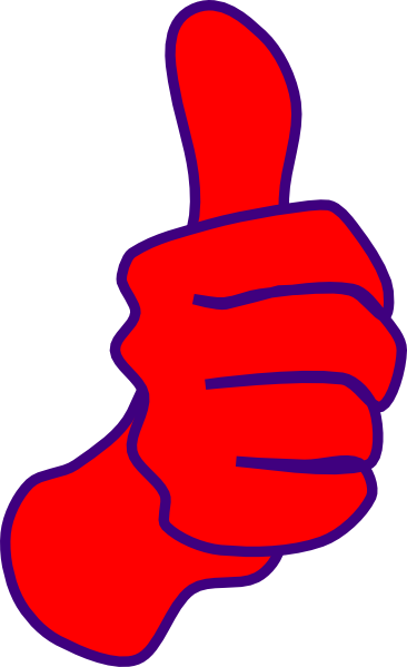 Red Thumbs Up Png - (366x599) Png Clipart Download