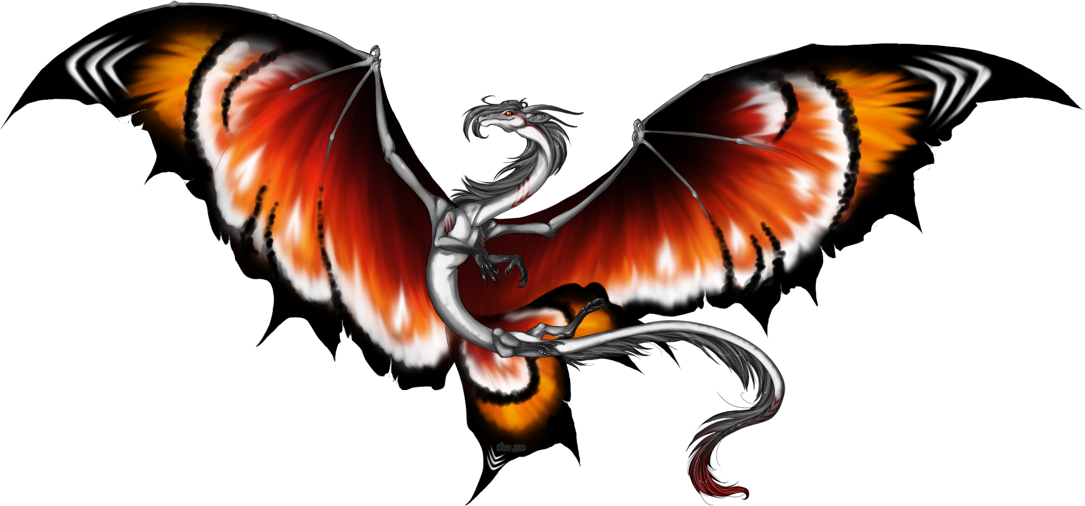 Butterfly Dragon - Google Search - Butterfly - (2500x1171) Png Clipart ...