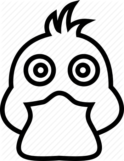 Animal Duck Face Drawing - Full Size PNG Clipart Images Download