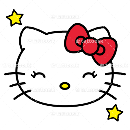 Cute Hello Kitty Face Tattoo Design For Girls Https - Hello Kitty Goth ...