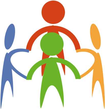 Support System Clipart - Cartoon People Holding Hands - (436x436) Png ...