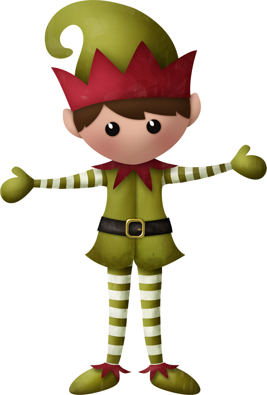 Merry Christmas Clipart Elf - Duendes De Santa Png - (875x1292) Png ...