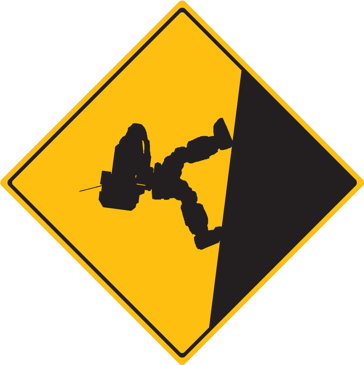Clipart Mountain Png - Traffic Sign - (1280x1258) Png Clipart Download