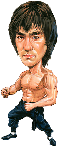 Actor Cliparts - Bruce Lee Cartoon - (500x500) Png Clipart Download
