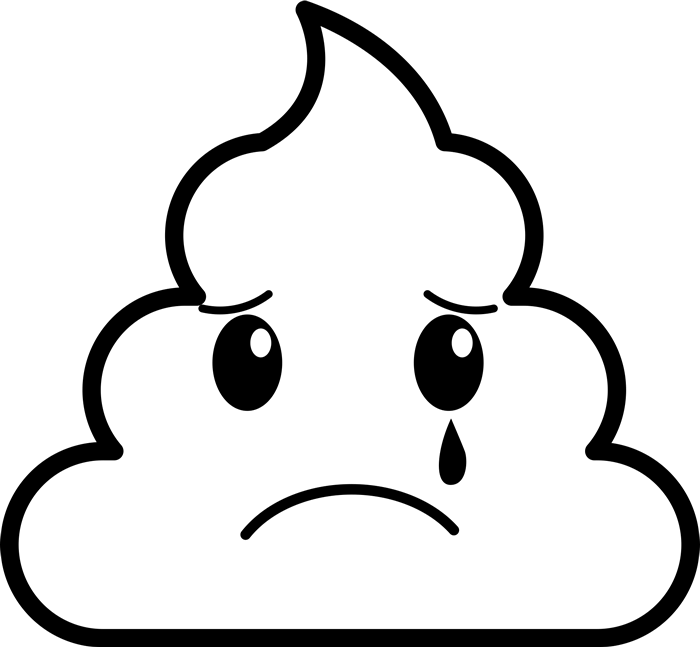 Sad Poop Emoji Rubber Stamp - Draw A Poop Emoji - (700x647) Png Clipart ...