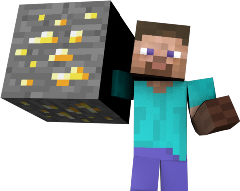 Minecraft Give Enchanted Pickaxe For Kids - Minecraft Steve Gif Png ...