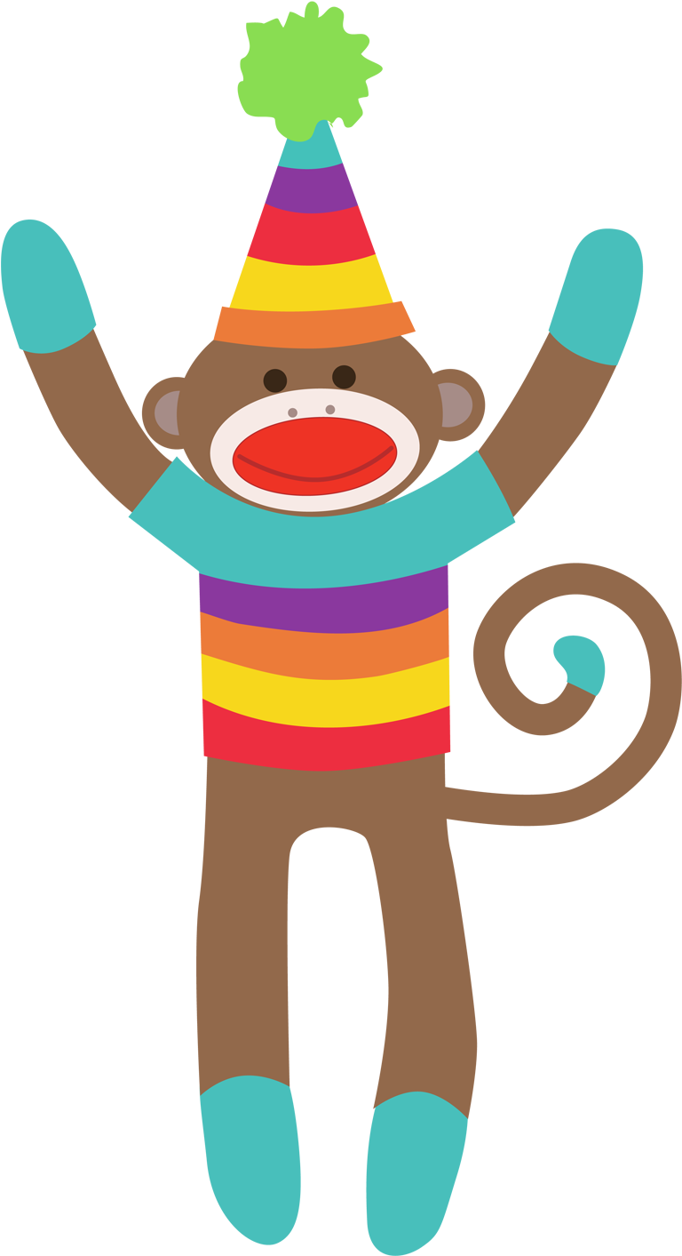 Sock Monkey Christmas Clipart - Clip Art - (964x1500) Png Clipart Download