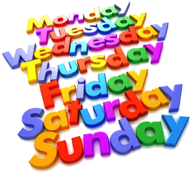 French Days Of The Week And Months Monday Tuesday Wednesday - Days Of ...