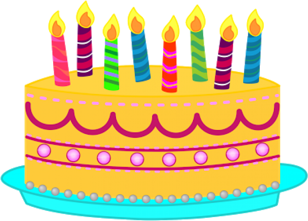 Birthday Cake Clip Art Transparent Background - Transparent Background ...