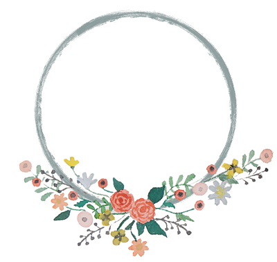Tumblr Watercolor Wreath Floral Frame Clip Art - Flower Semi Circle ...