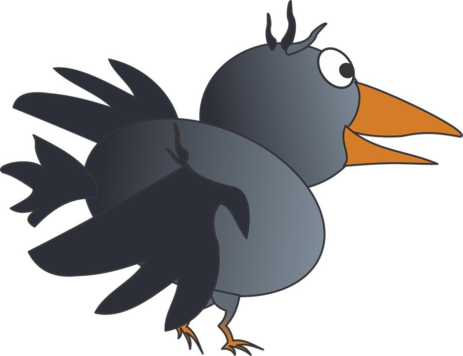 Cartoon Crow 1, Buy Clip Art - Figura De Um Corvo - (1280x984) Png ...