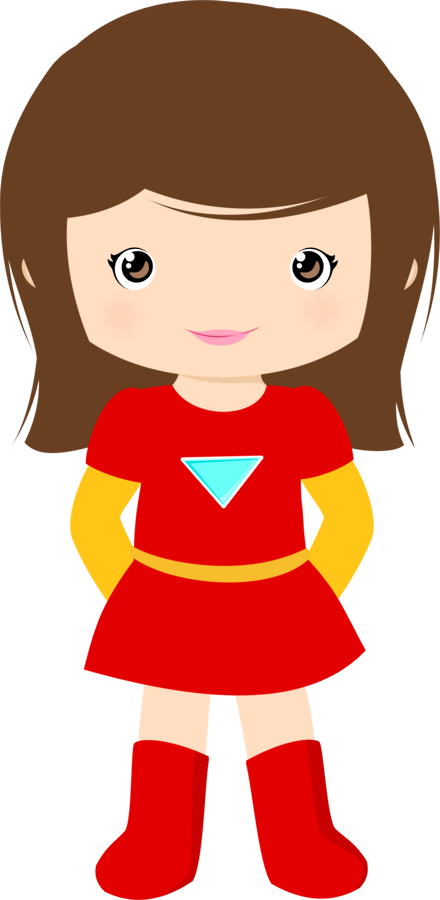 Minus - Red Superhero Girl Clipart - (440x900) Png Clipart Download